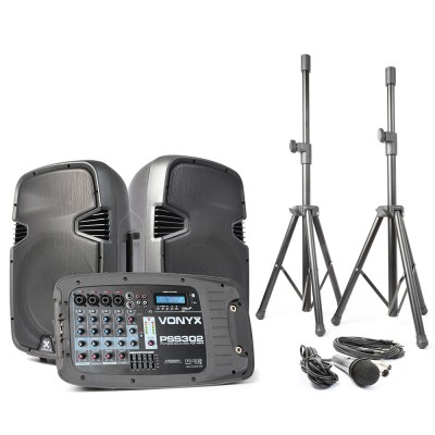 Sound Set Amp/Mix 2x10", MP3,BT,stands - EGO Technologies