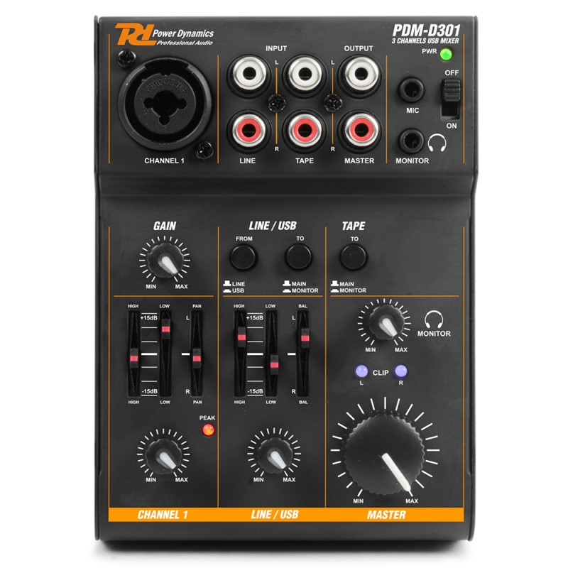3-Channel USB Mixer Soundcard - EGO Technologies
