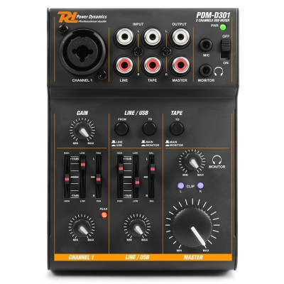 3-Channel USB Mixer Soundcard - EGO Technologies
